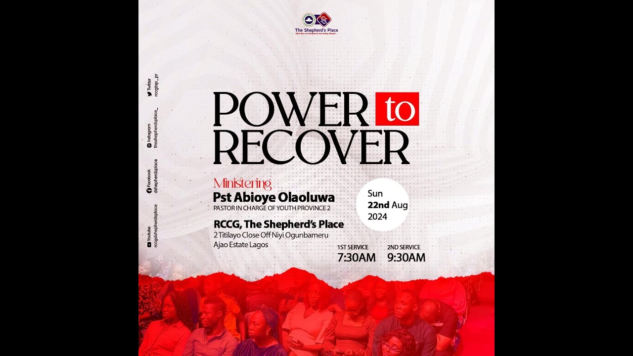 Recovery Sunday (Second) Service|| RCCG The Shepherd's Place || 22nd ...