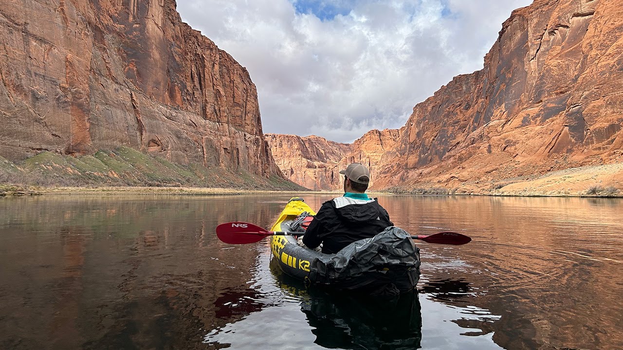 Kayaking the Colorado River in a storm - Glen Canyon Back Haul - YouTube