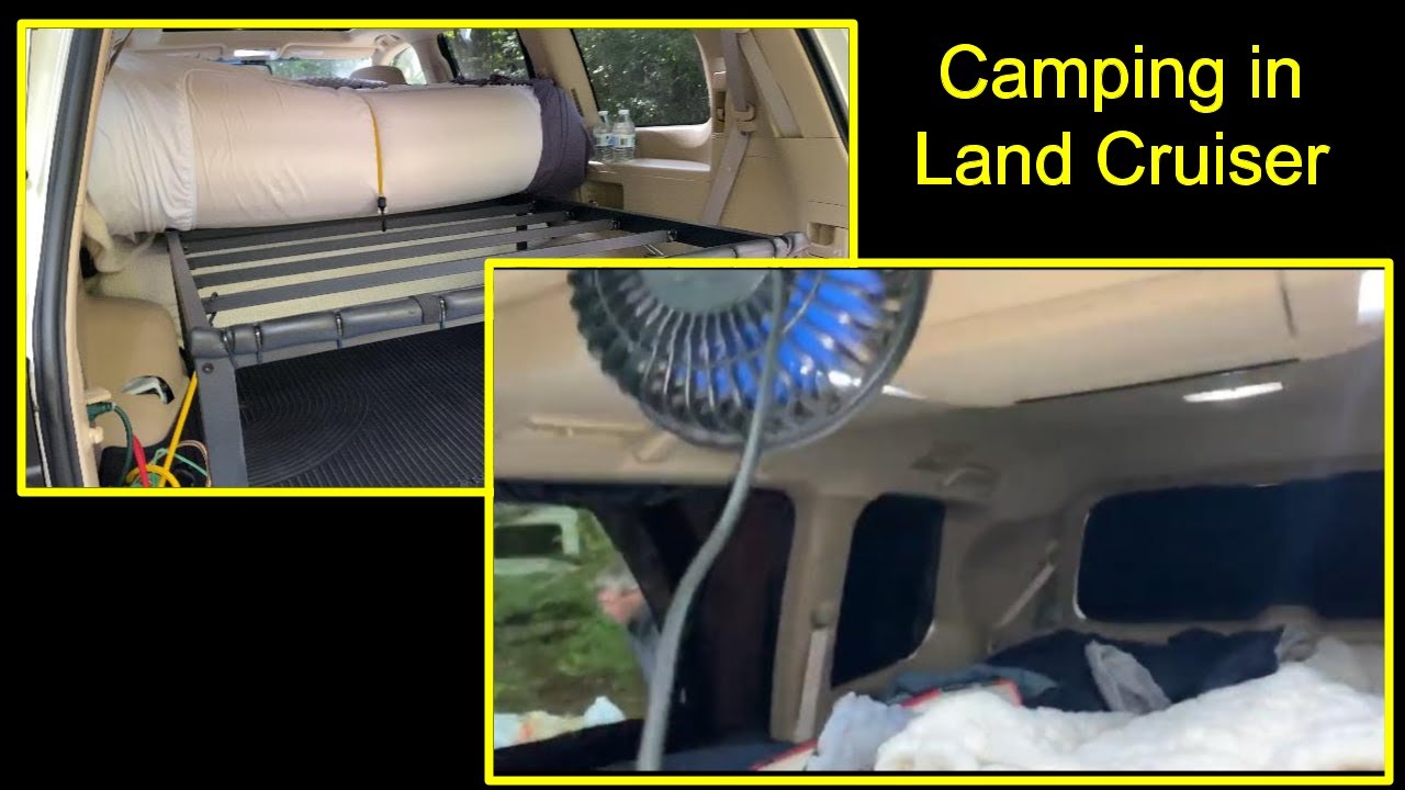 Camping Bed inside SUV, Sleep setup in Land Cruiser, Rain Proof setup ...