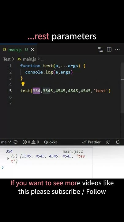How To Effectively Use Rest Parameters And What Are The Rules In Js #