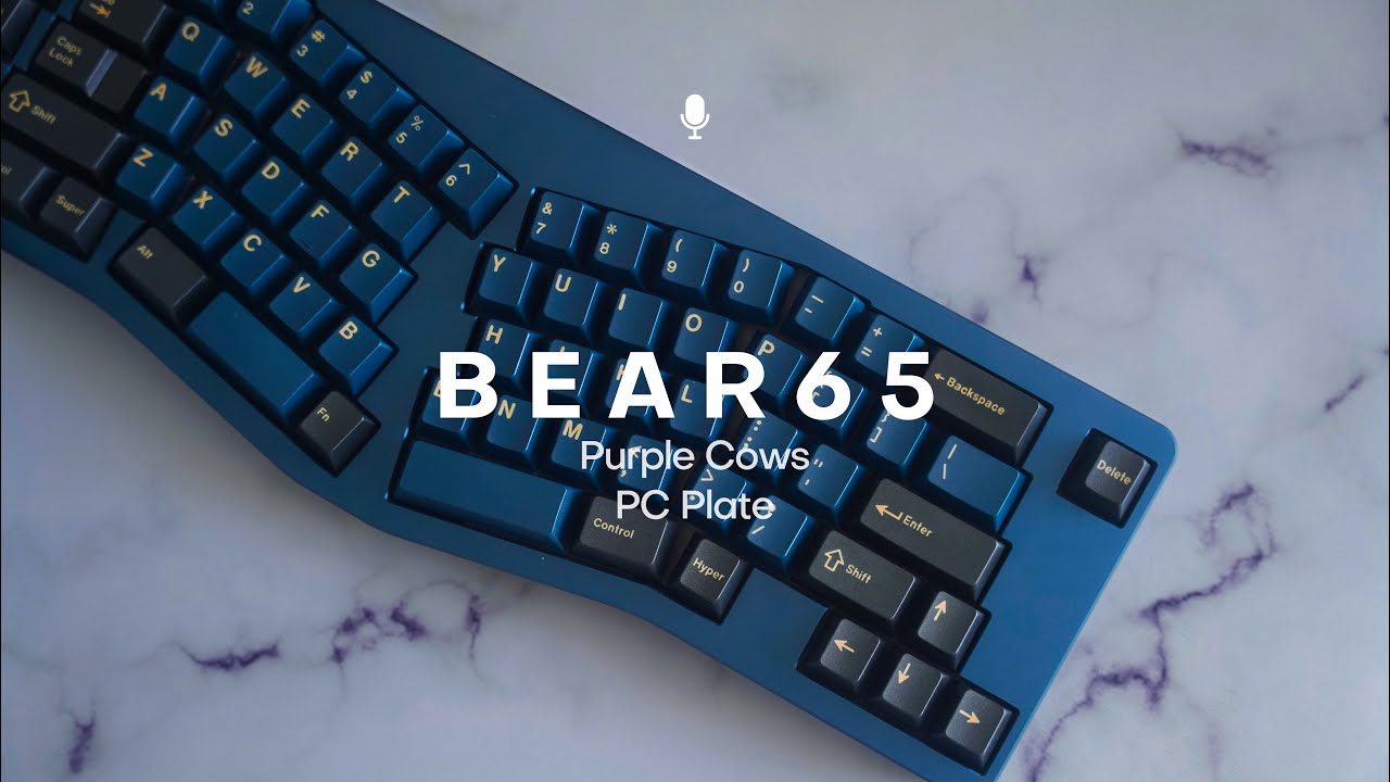 Bear65 v2 with Purple Cows Typing Sound Test (And Mods) - YouTube