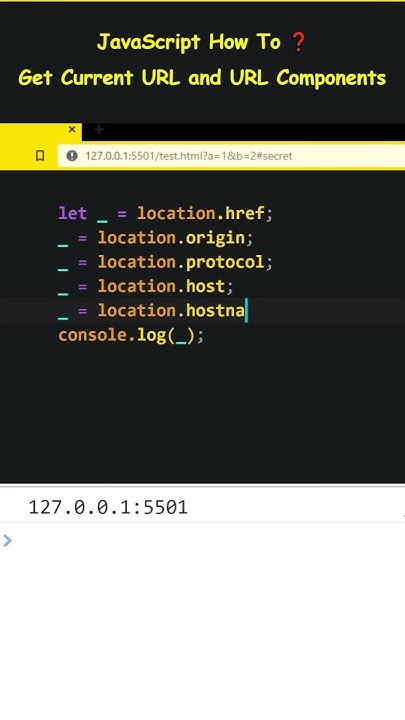 JavaScript tips how to use URL and URL components. - YouTube