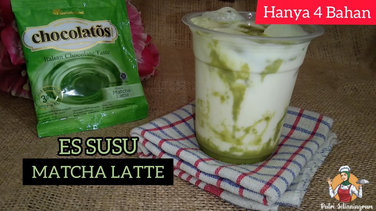 ES SUSU MATCHA LATTE | Hanya 4 bahan saja dan pastinya gampang bangett ...
