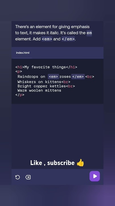 Day 5 Learn To Add Emphasis To A Text In Html Coding Codingworld Learning Htmlcoding