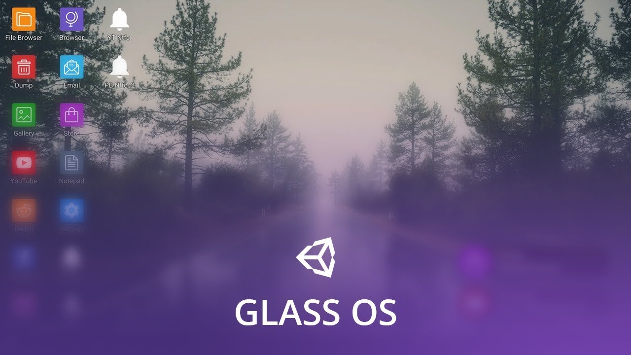 Unity - Glass OS v0.32f (Update 4 - Operating System UI) - YouTube