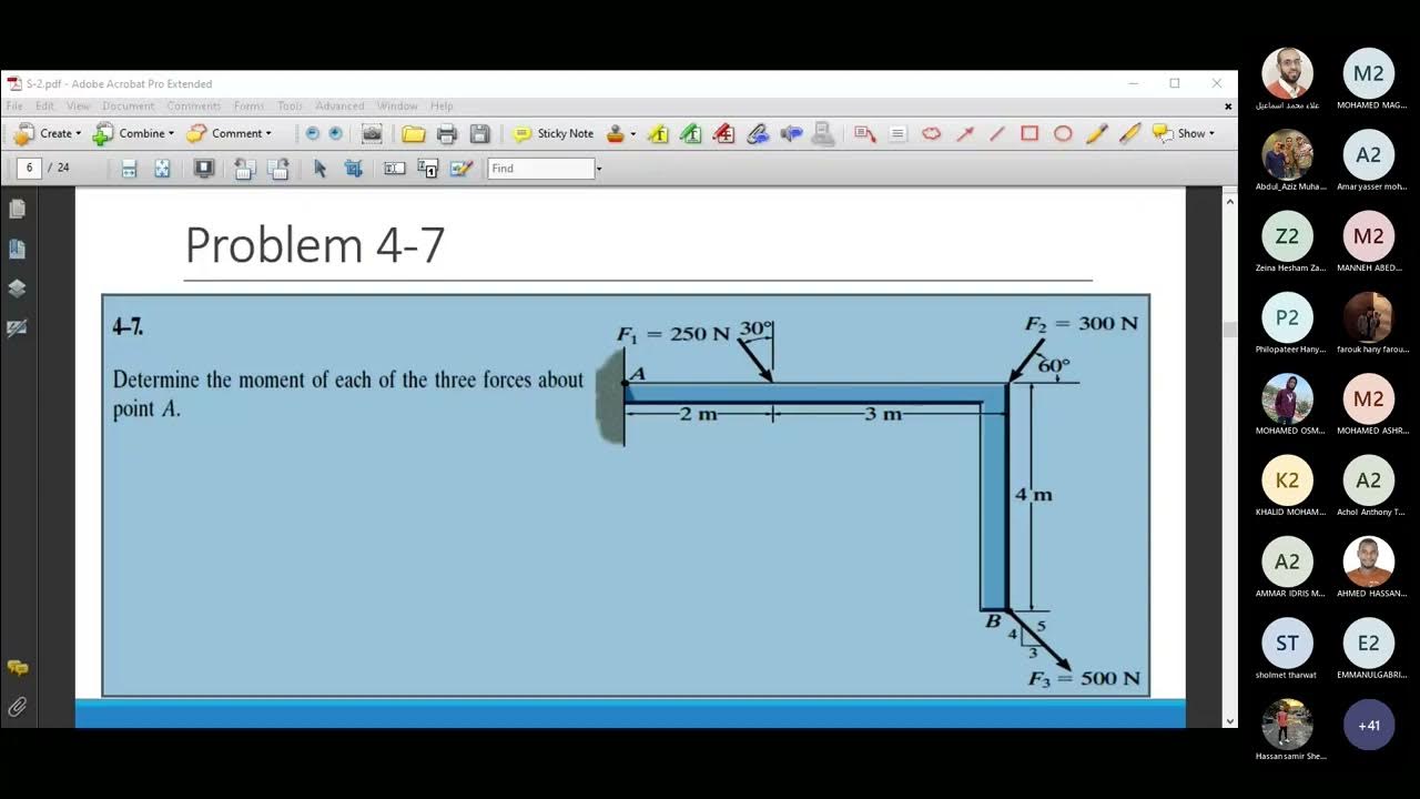 [PHM031s] tutorial 3 Moment in 2D and 3D (statics) - YouTube