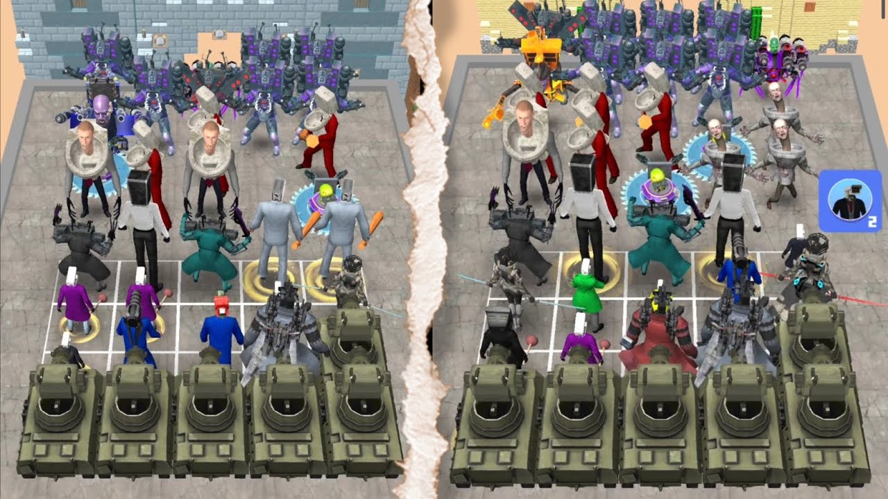 Merge Skibidi Battle: Skibidi Soldier Skibidi Astron Vs TitanTvman ...