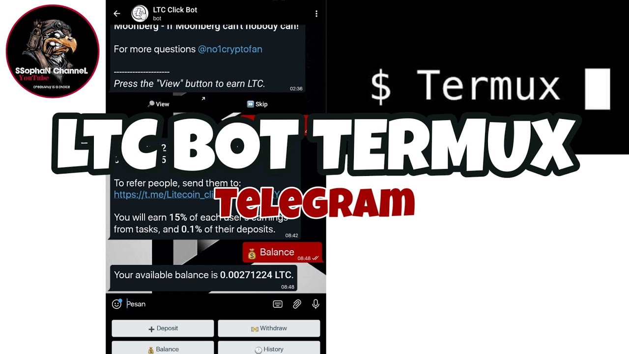 LTC Bot Termux - YouTube