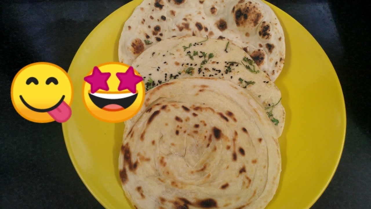 Tandoori roti | Naan | garlic naan | butter naan lacha | no oven | no ...