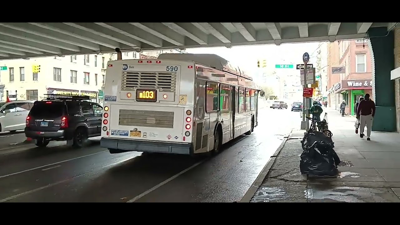 MTA Bus Company: 2012 NFI C40LF CNG #590 (B103 LIMITED) - YouTube