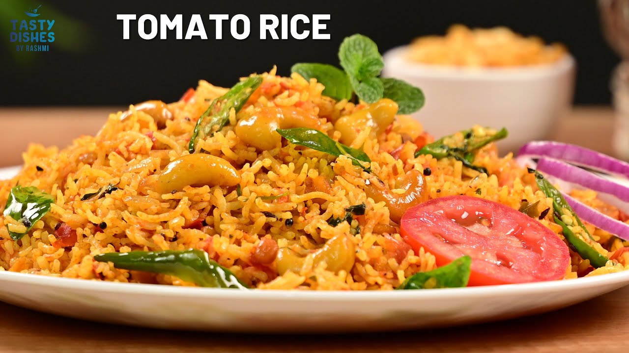 Tomato Rice | Easy Lunch Box Recipe | One Pot Meal | Quick & Easy Rice ...