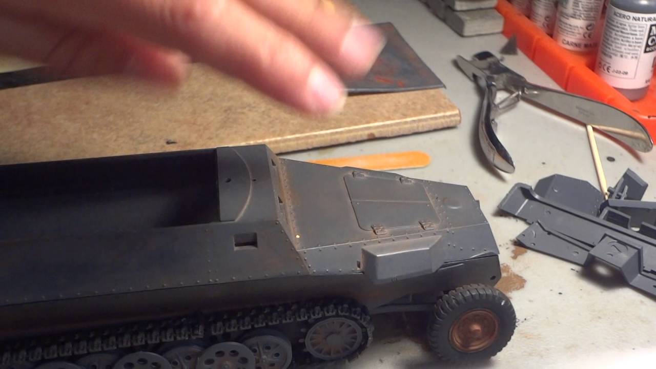 Adding tracks to German Half-Track - YouTube