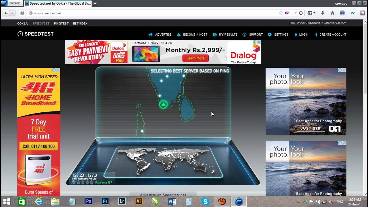 Dialog 4G LTC Connection Speed Test 2015. - YouTube