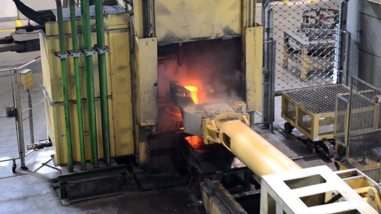 Forge Robot - Furnace to Press Transfer - YouTube
