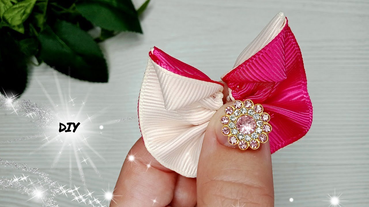 DIY Beauty and easy ribbon Mini bow| Hair accessory - YouTube