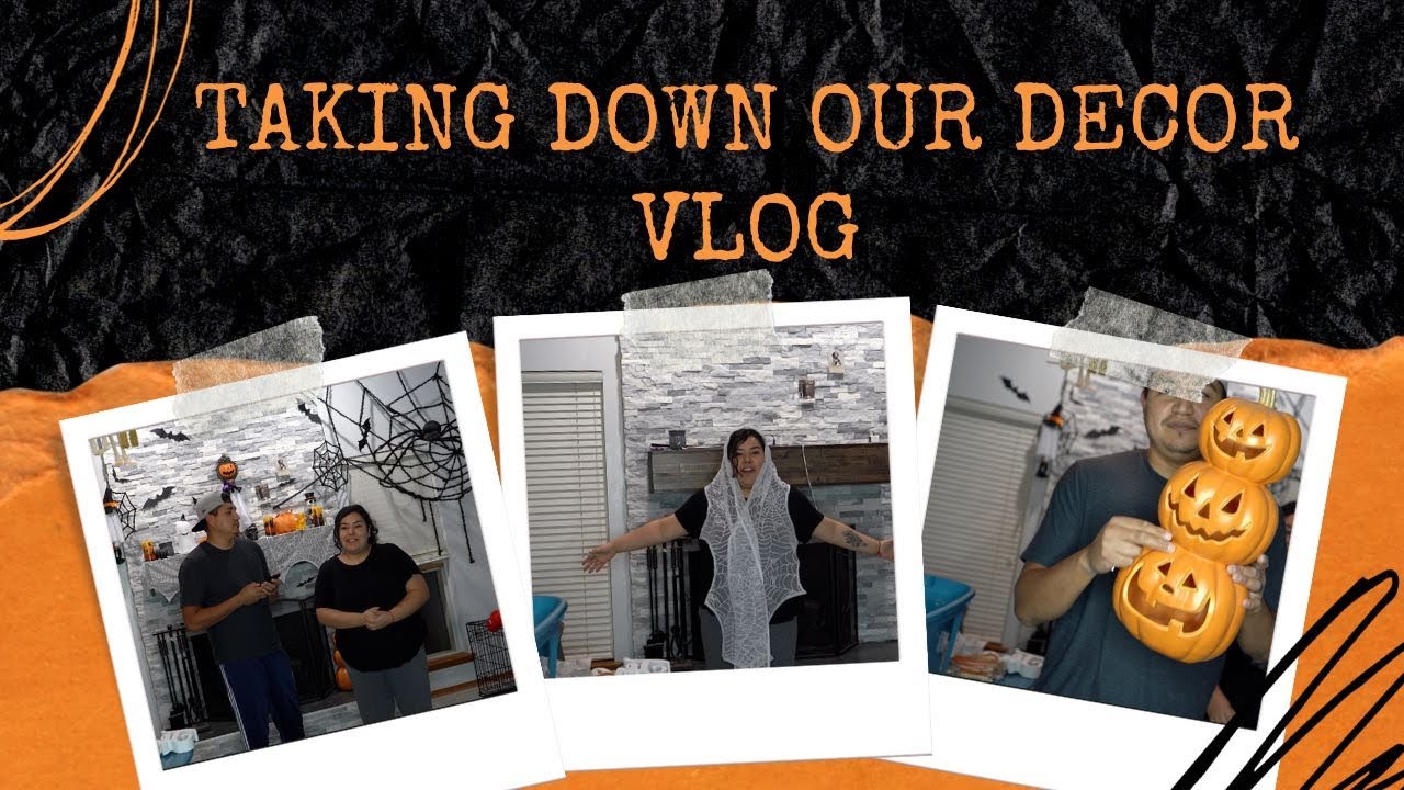 Goodbye Halloween| Taking down our decor - YouTube
