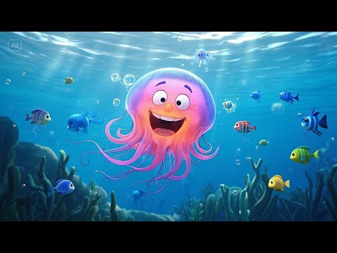 The Jumpy Jellyfish | Fun Underwater Song for Kids | Nursery Rhymes ...
