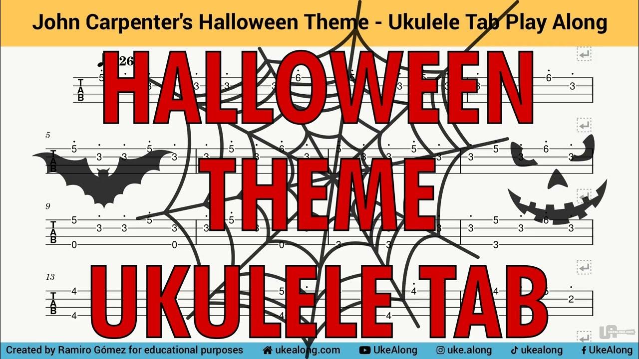 John Carpenter's Halloween Theme Ukulele Tab Play Along - YouTube