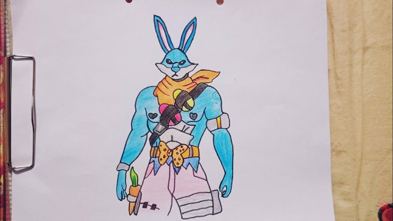 Free fire drawing Bunny Warrior Bundle / How to draw Gambar free fire ...