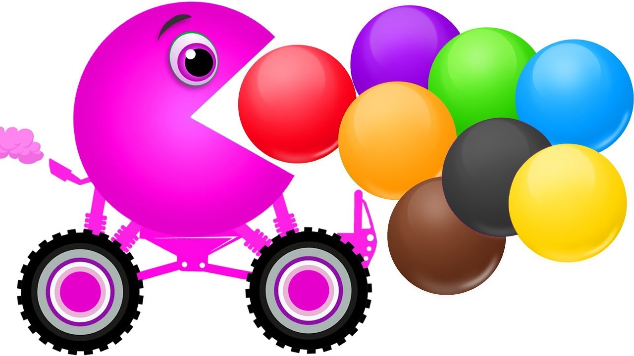 Learn Colors With Pacman and Colorful Balls - Colors for Children to ...