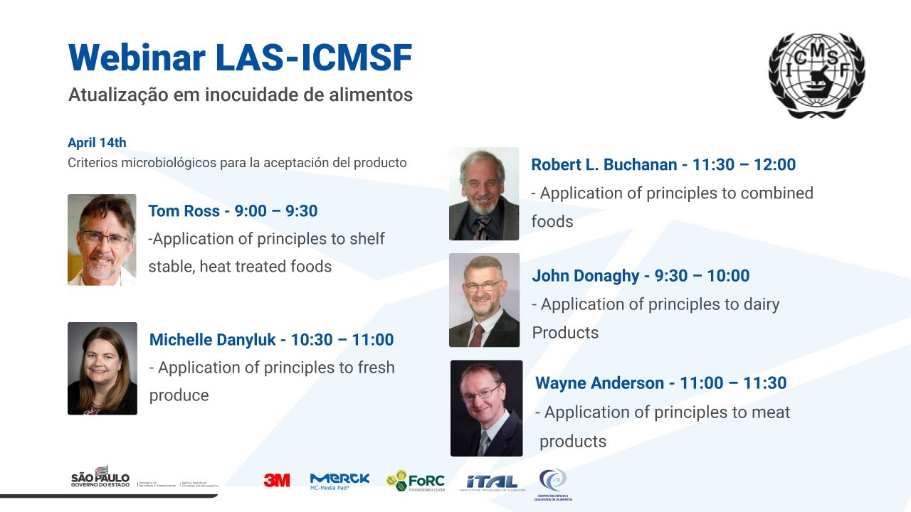 LAS-ICMSF Webinar - Atualização em inocuidade de alimentos - YouTube
