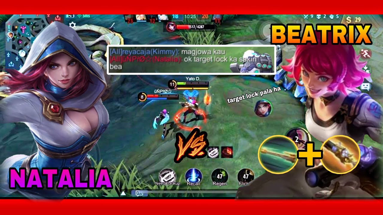 TARGET LOCK NATALIA WITH BEATRIX SNIPER + SHOTGUN | Mobile Legends ...