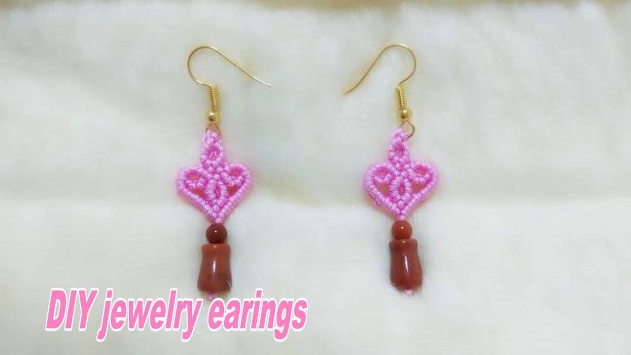 How to make exquisite Earrings by hand,DIY jewelry earings - YouTube