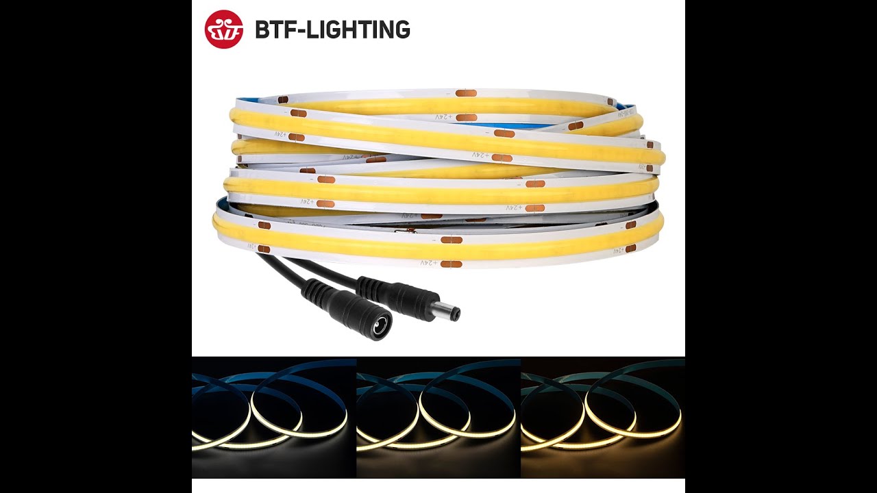 BTF-LIGHTING: FCOB Flexible High Density LED Strip - YouTube