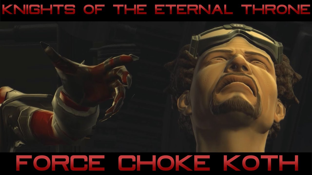 SWTOR: Knights of the Eternal Throne - Force Choke Koth - YouTube