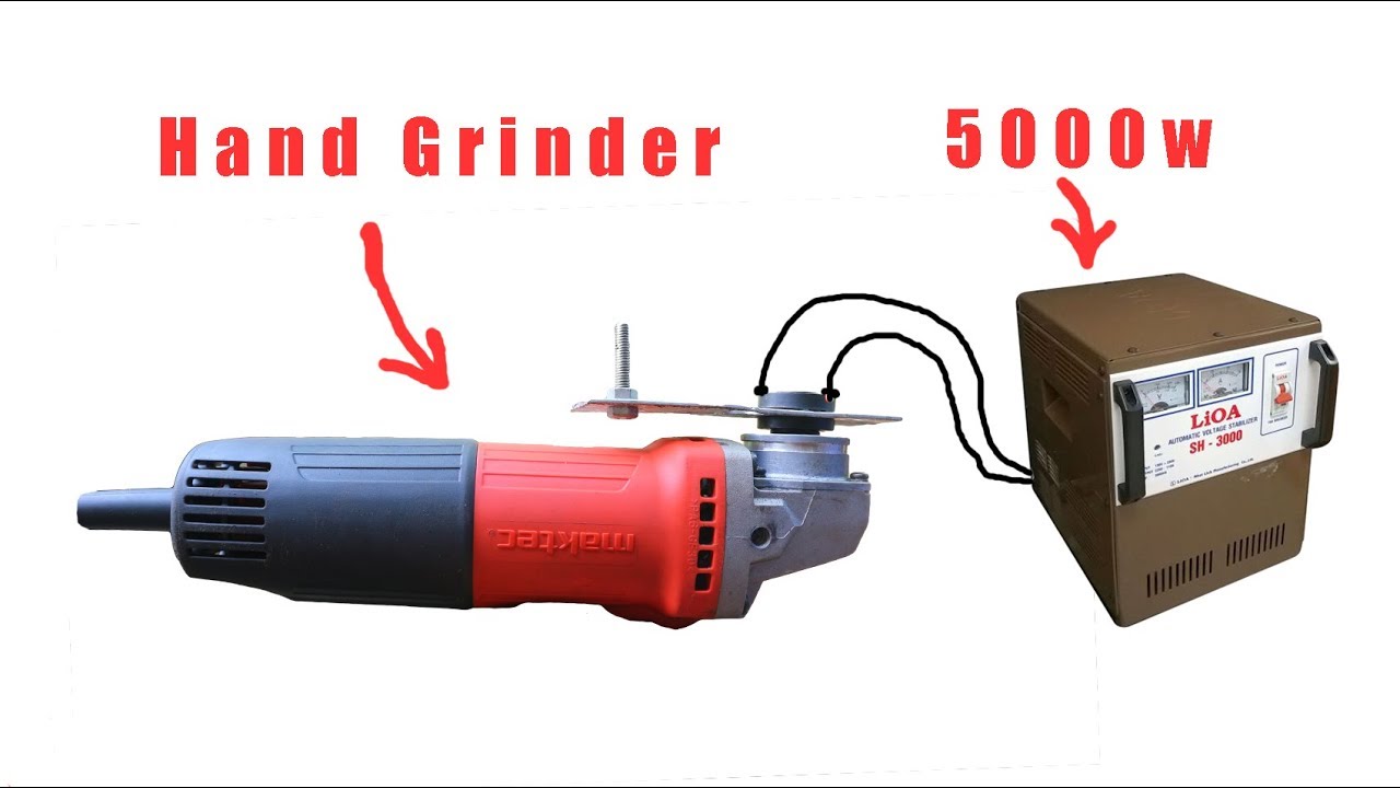 how to turn a hand grinder into a 5000w generator - YouTube