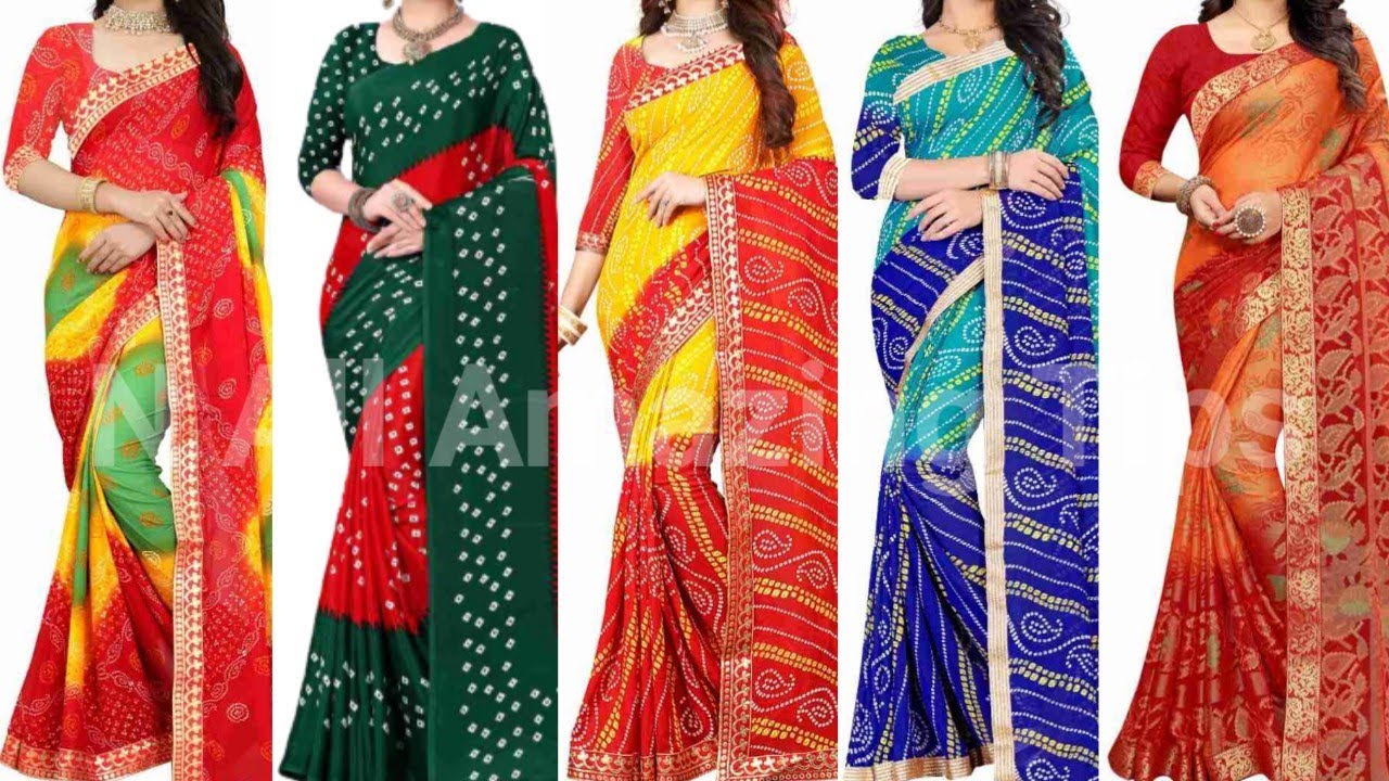 Beautiful Chunari Saree Designs 2022 | New Saree Designs 2022 | Bandhej ...