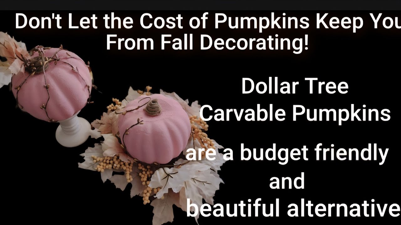 Dollar Tree Carvable Pumpkins for Pink October @plaidcrafts - YouTube