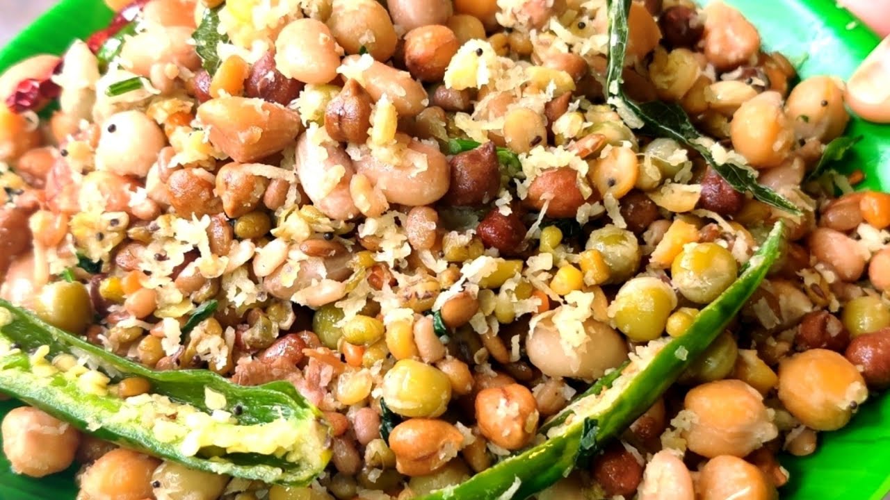 நவதானியம் சுண்டல் | Navadhanya Sundal | Navaratna Sundal | Navarathri ...