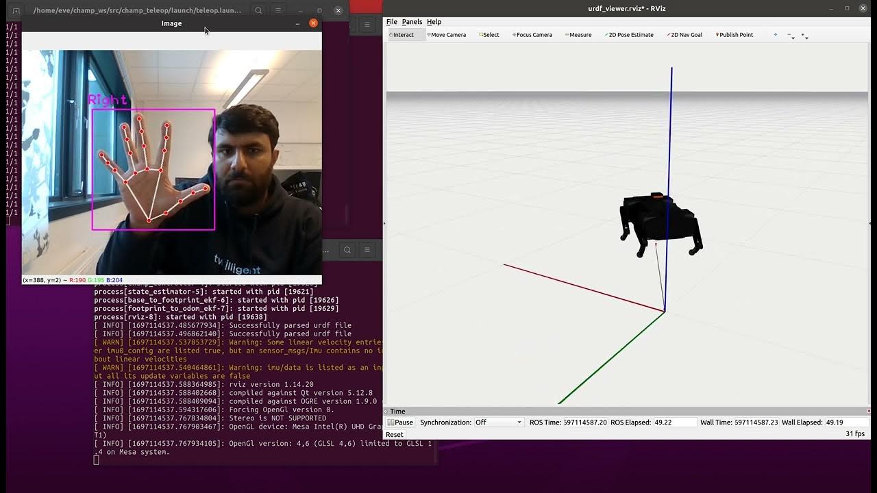 Quadruped Robot Control using Hand Gesture Recognition- ROS/Gazebo ...