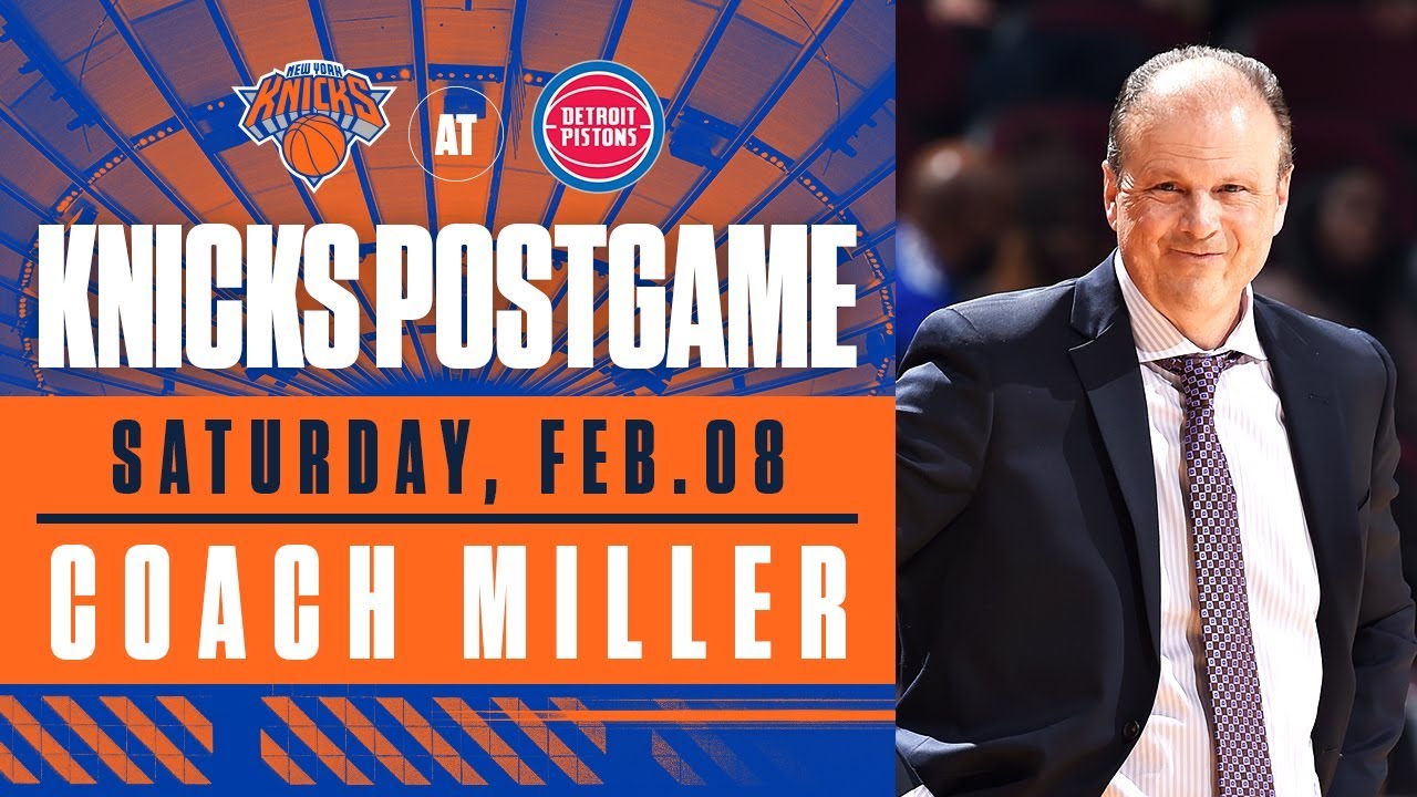Coach Miller Speaks After the Knicks Win Over the Pistons - YouTube