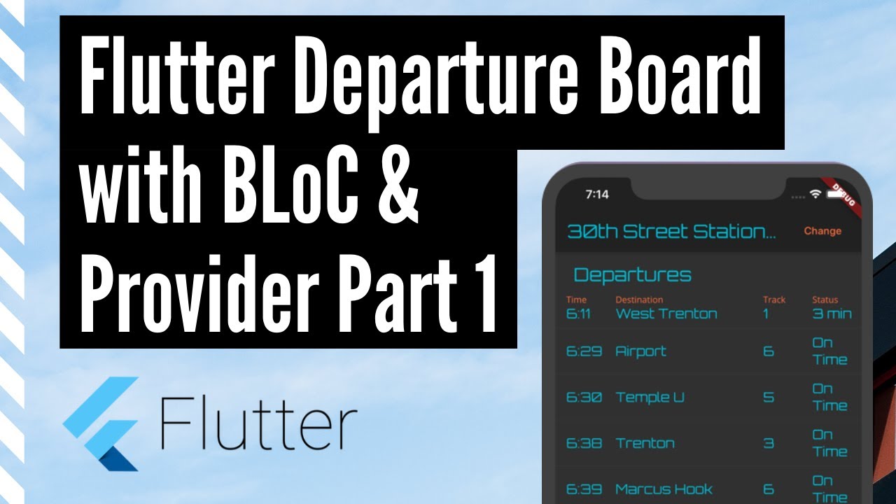 Flutter Departure Board with BLoC and Provider, Part 1 - YouTube