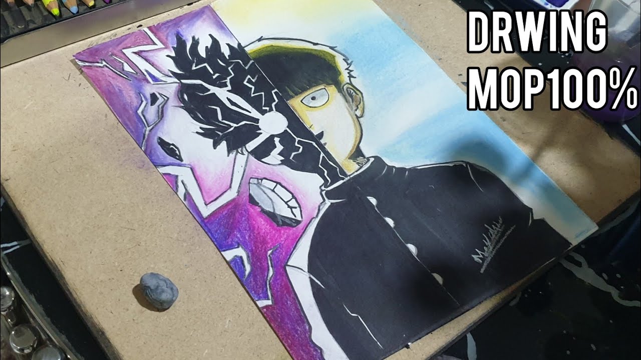 How To Draw Mob 100% | Step By Step | Mob Psycho - YouTube