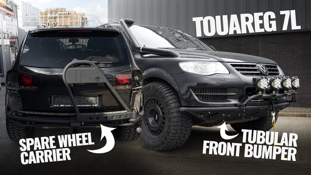READY FOR ACTION! Touareg 7L Tubular Front and Rear Bumpers with Spare ...