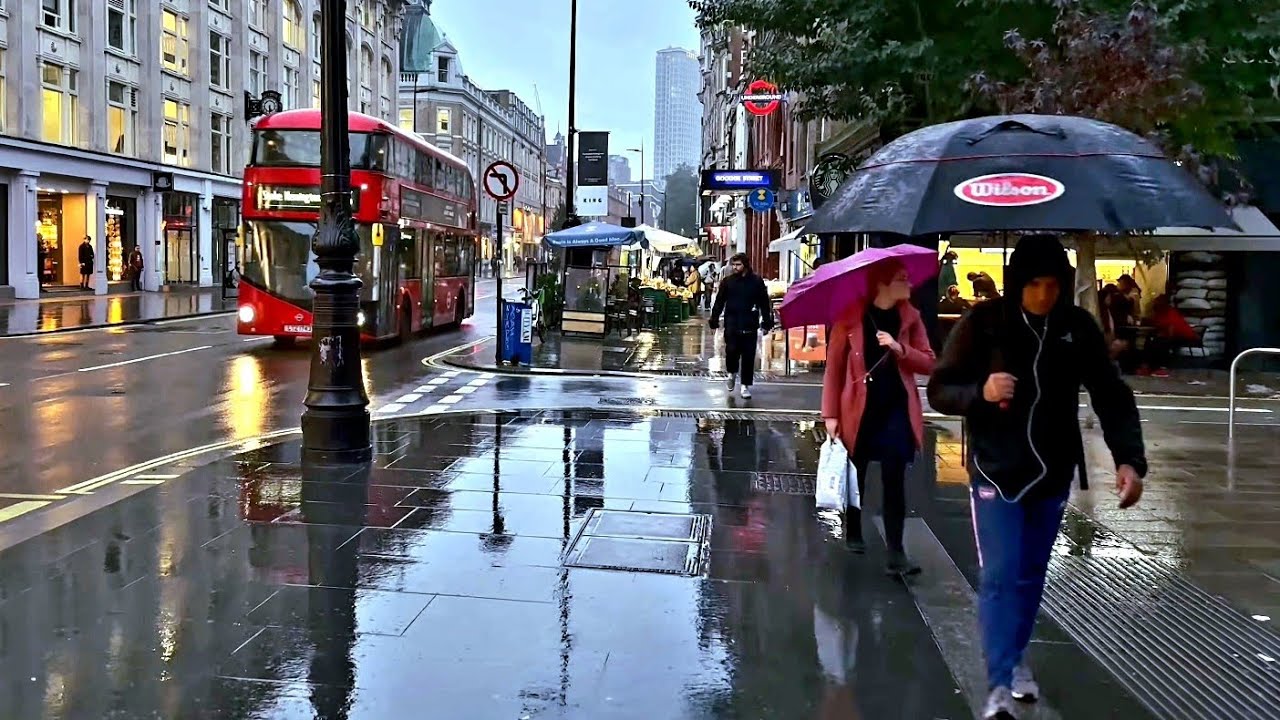 London Rain Walk: Oxford Street - Carnaby Street | London Walking Tour ...