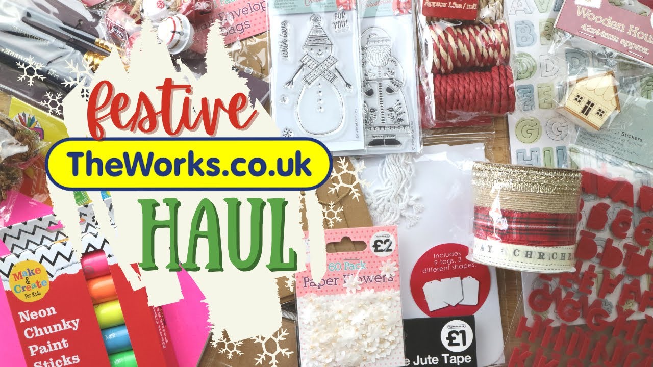 Festive The Works Haul | Cheap Art, Craft & Gift Wrap Supplies ...