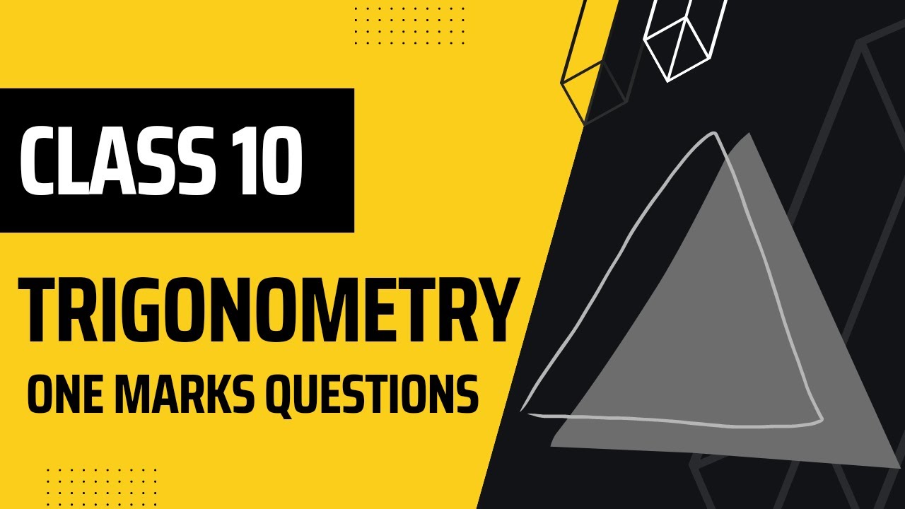 Trigonometry MCQ Class 10 - YouTube