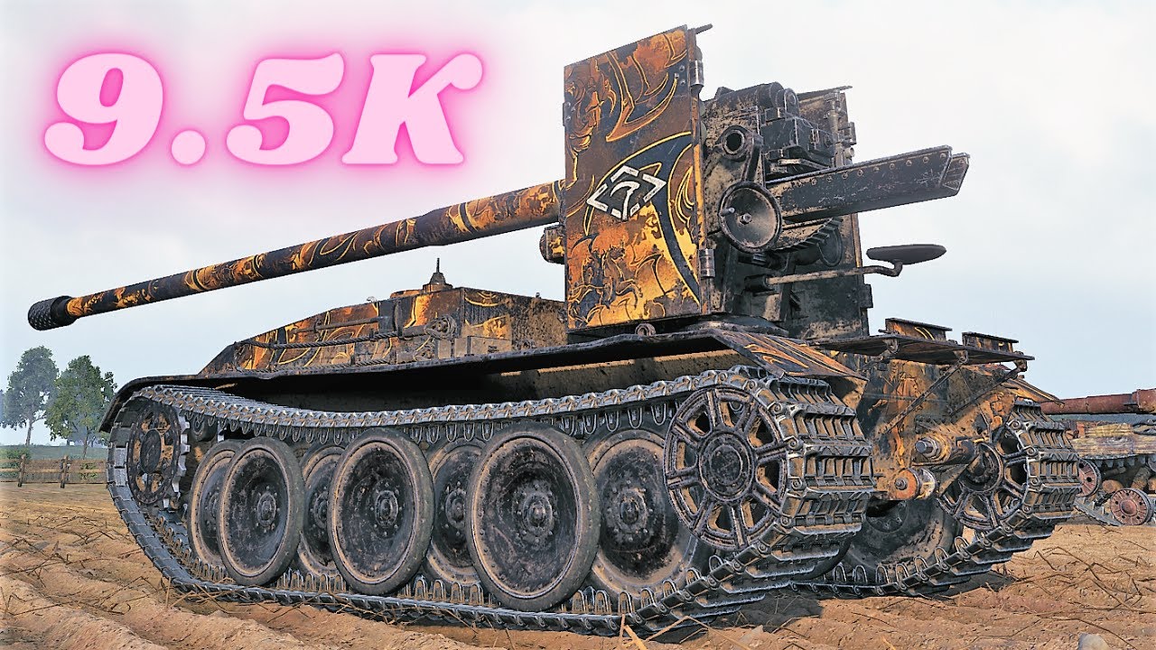 Grille 15 9.5K Damage World of Tanks ,WOT tank game battle - YouTube