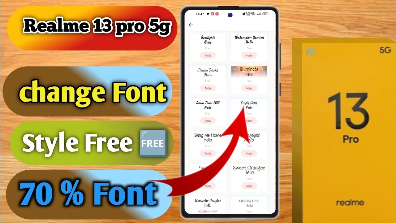 how to change font style realme 13 pro 5g | How To download font style ...