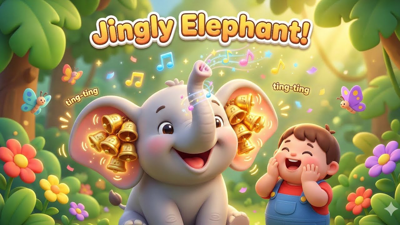 झुनझुनिया हाथी | Funny 3D Cartoon Elephant Song for Kids | Ting Ting ...