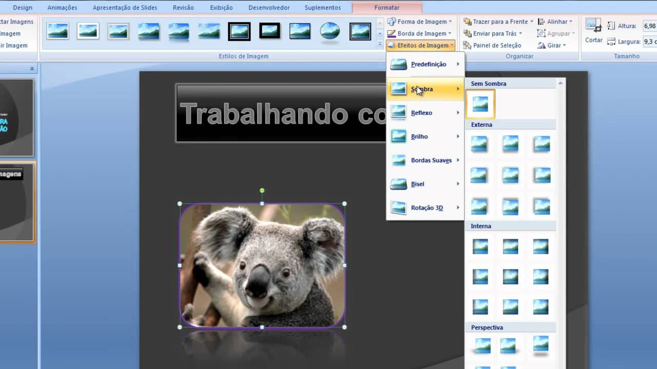 Curso de PowerPoint - Aula 5 - Inserindo e formatando imagens - YouTube
