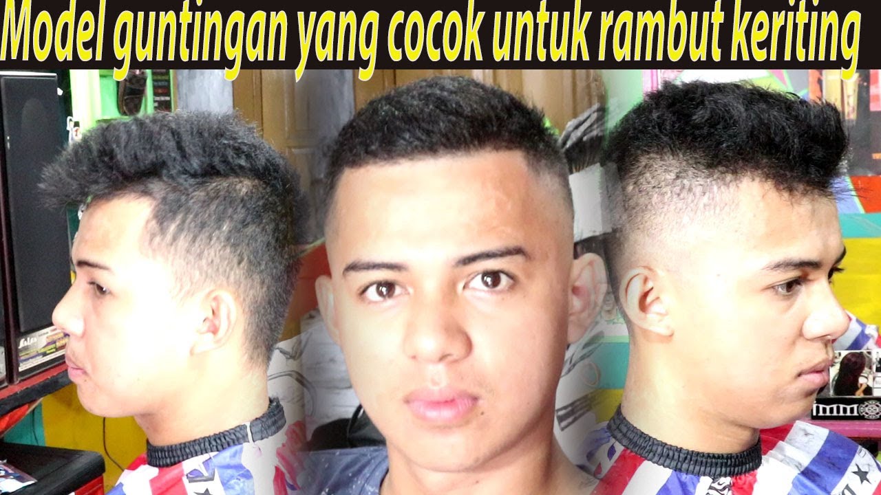 Cara Gunting Rambut cowok Yang berombak jadi keren - YouTube