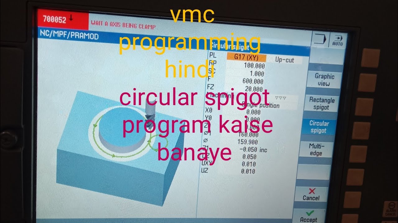 vmc programming -vmc siemens control #circular spigot program #kaise banaye - YouTube