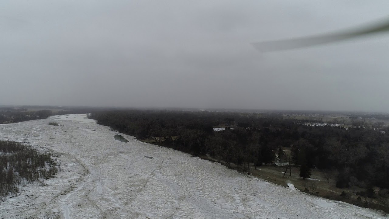 Loup-Platte Rivers Confluence Ice Jams #2 (2-6-19) - YouTube