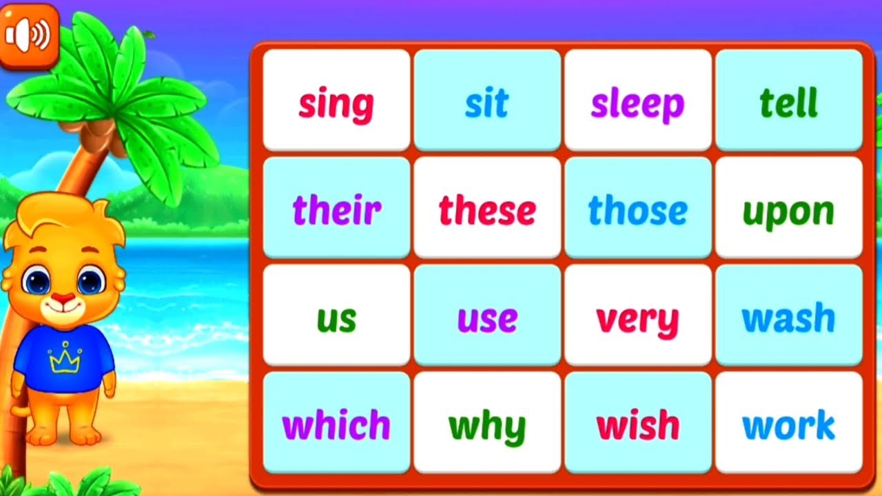 Sight Words ️ Learn to read 📝 Game for kids ️ part 18 - YouTube