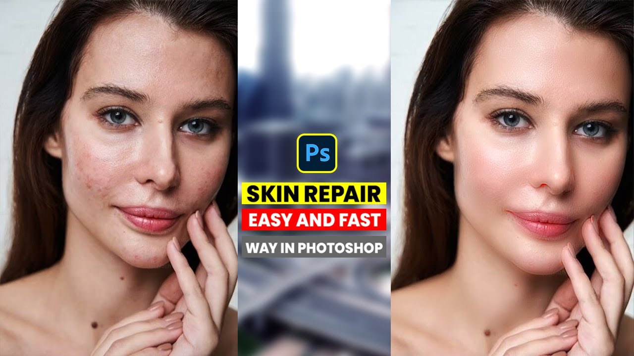 Skin Repair Easy and Fast Way in Photoshop !! Fastest way to clean your ...